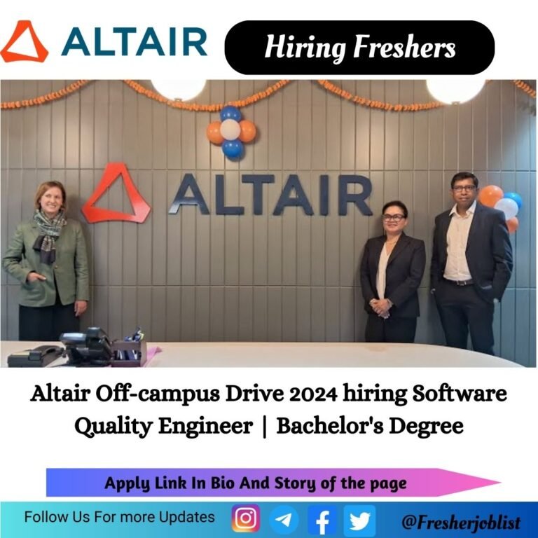 Altair Off-campus Drive 2024 hiring Software Quality Engineer ... Altair Off-campus Drive 2024 hiring Software Quality Engineer ...