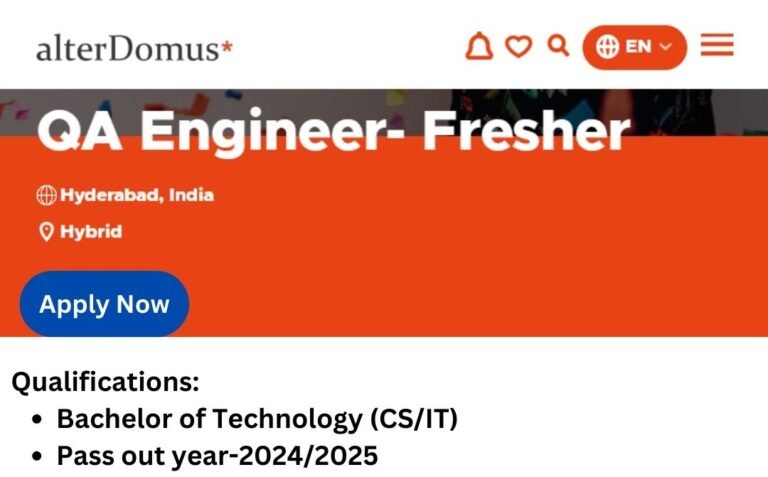 AlterDomus Off-campus Drive 2025 hiring QA Engineer | Bachelor of ...