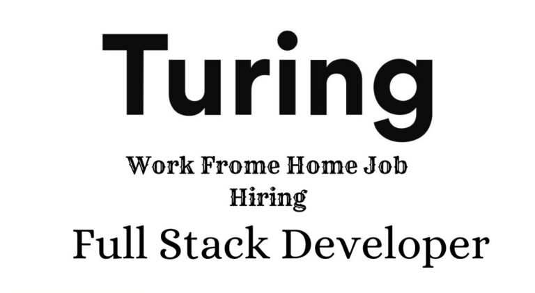 Turing Work From Home Job 2025 hiring Fullstack Developer | Bachelor's ...