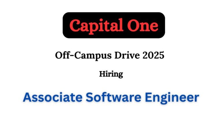 Capital One Off-campus Drive 2025 hiring Associate Software Engineer ...