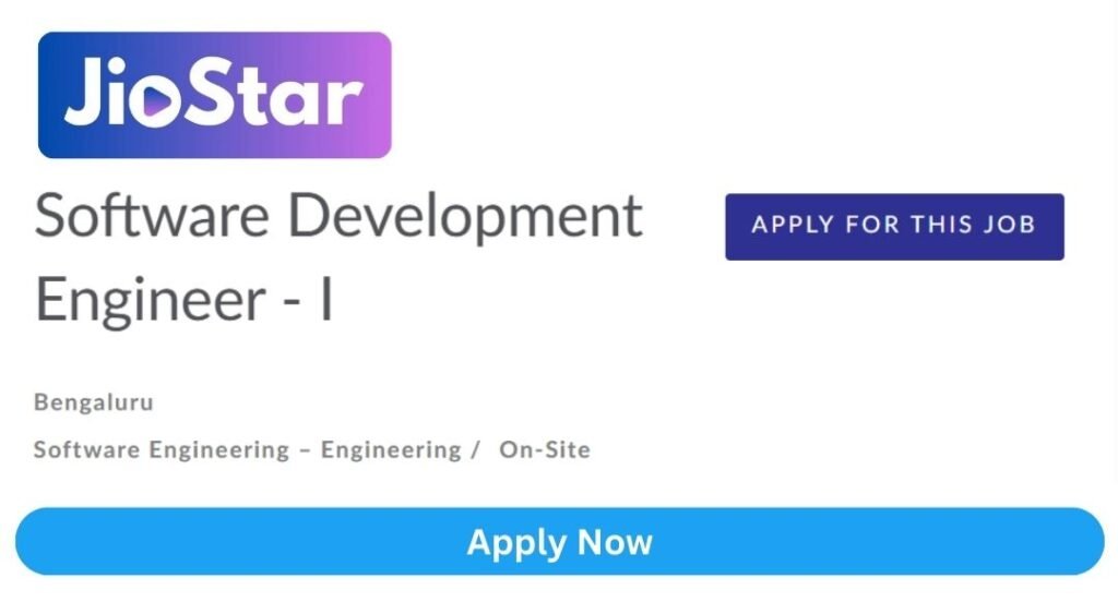 JioStar Off-campus Drive 2025 hiring Software Development Engineer ...