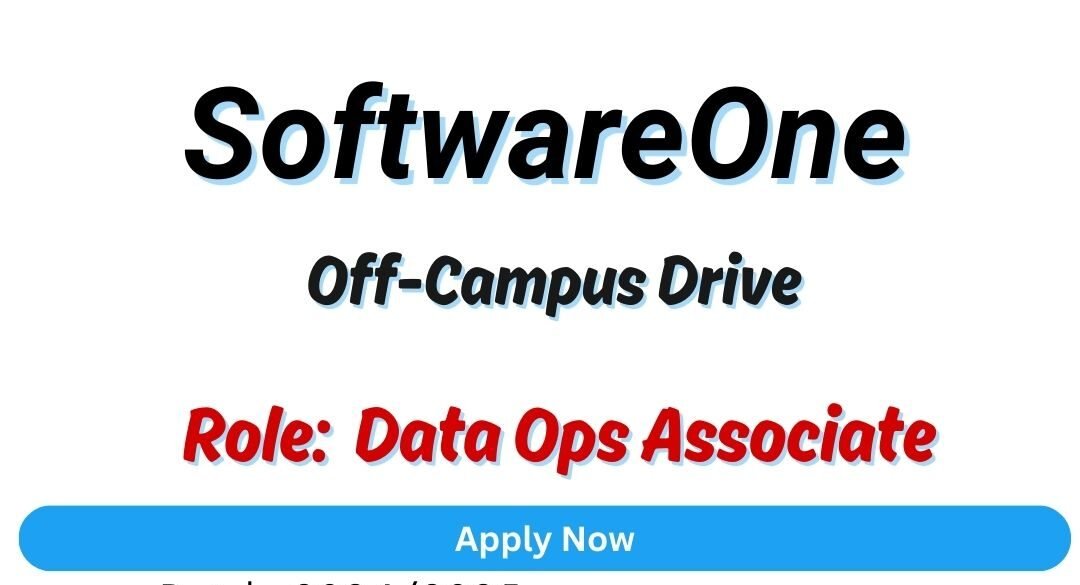 Software One Off-campus Drive 2026 hiring Data Ops Associate | Graduate ...