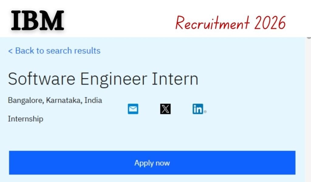 IBM Off-campus Drive 2026 hiring Software Engineer Intern| Bachelor's ...
