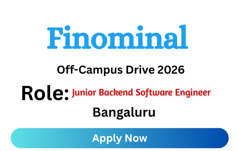 Finominal Off-campus Drive 2026